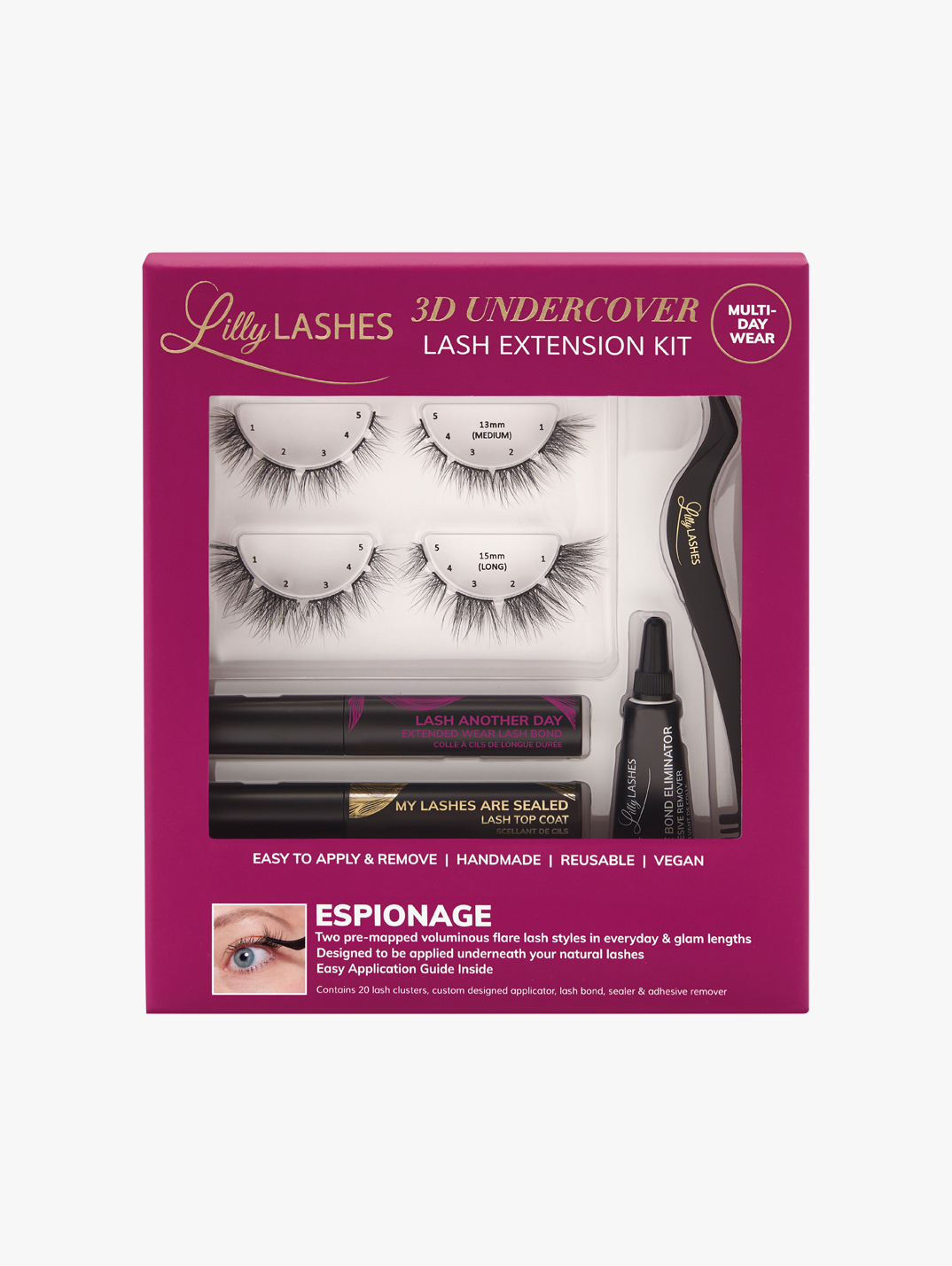 Lilly Lashes 3D UnderCover Lash System Kit Espionage | MECCA