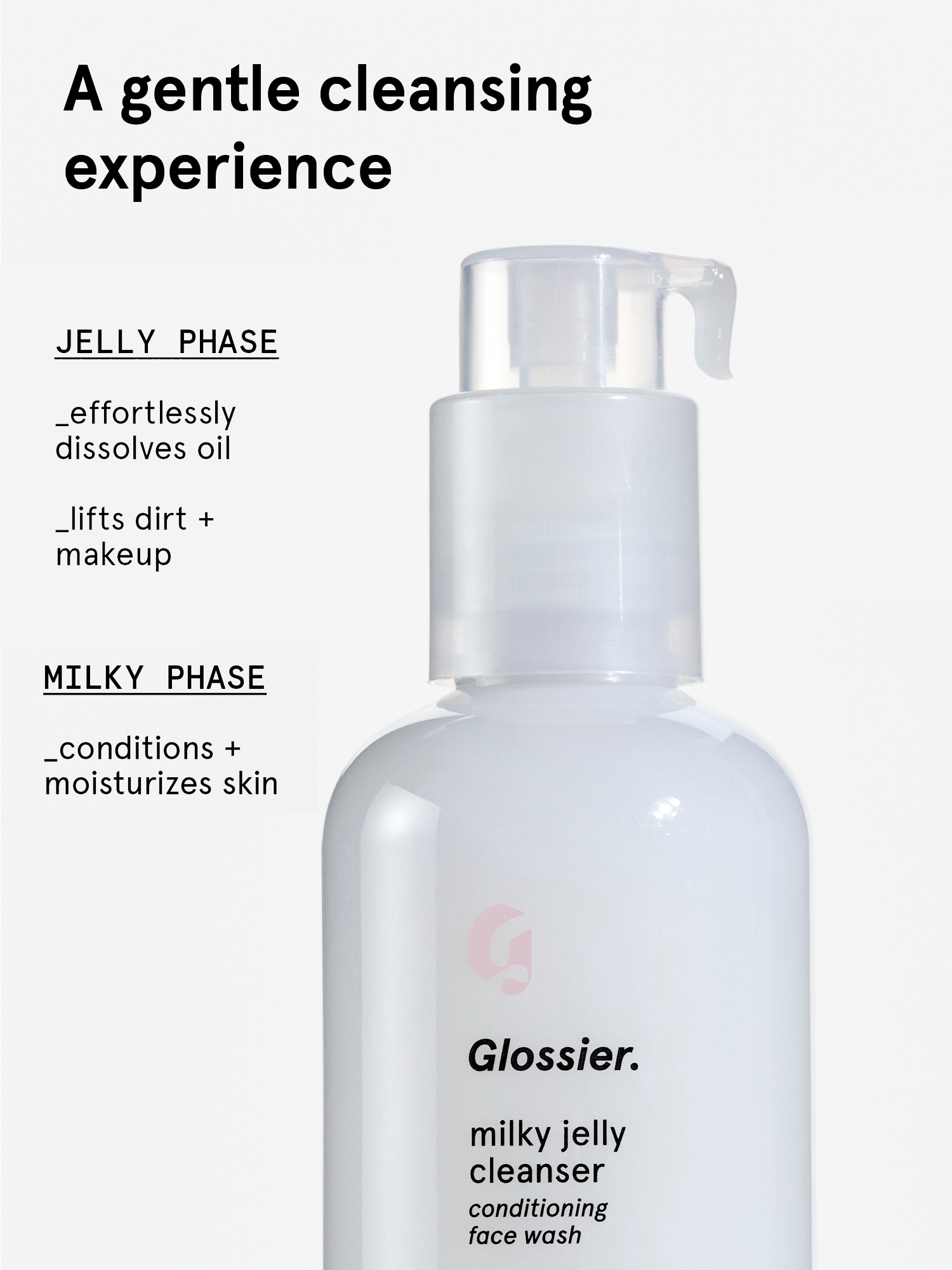 Glossier Milky Jelly Gentle Gel Face Cleanser MECCA