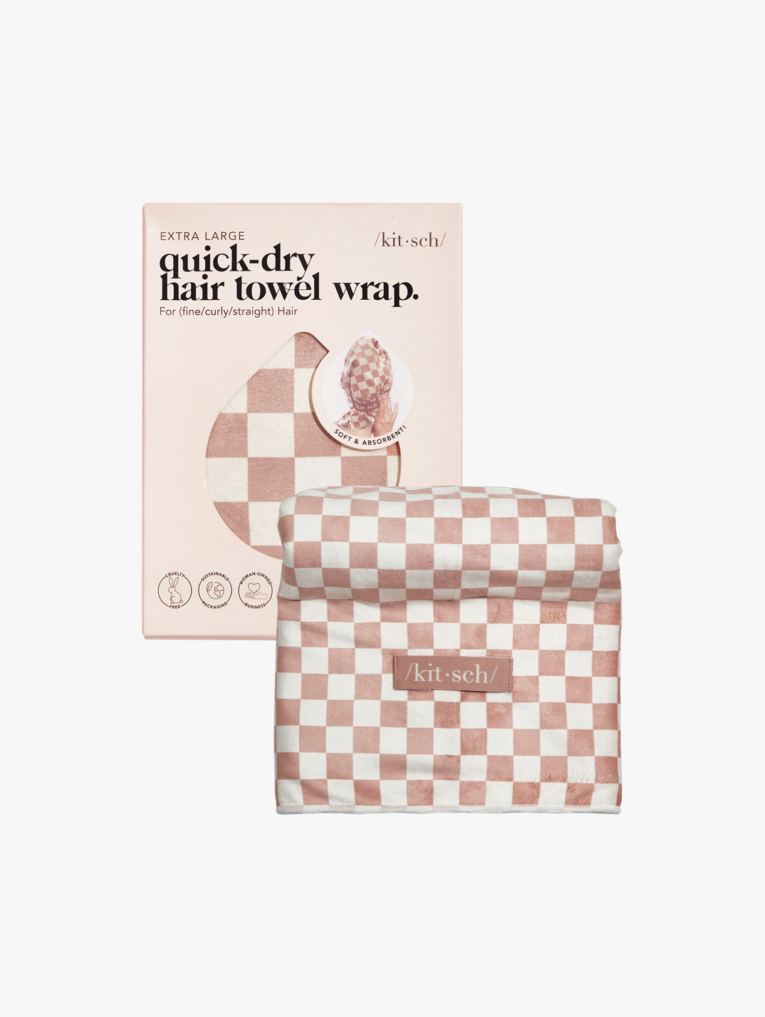 Kitsch Extra Large Quick-Dry Hair Towel Wrap | MECCA