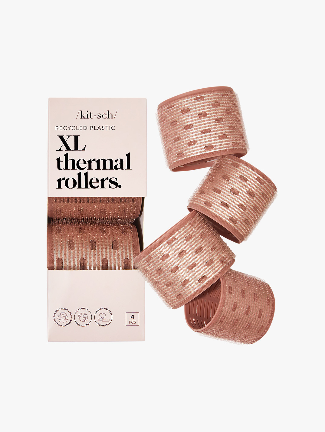 Kitsch Recycled Plastic XL Thermal Rollers 4pc | MECCA